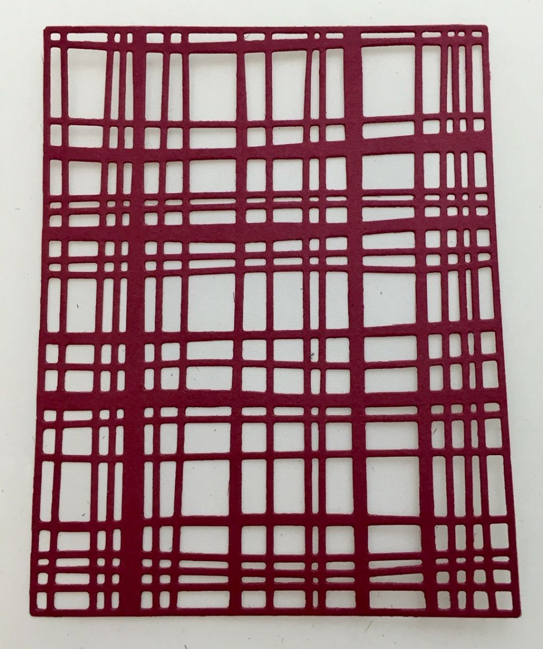 Tim Holtz Die Cuts * Simple Plaid * Set of 6 * Black, White, Kraft ...