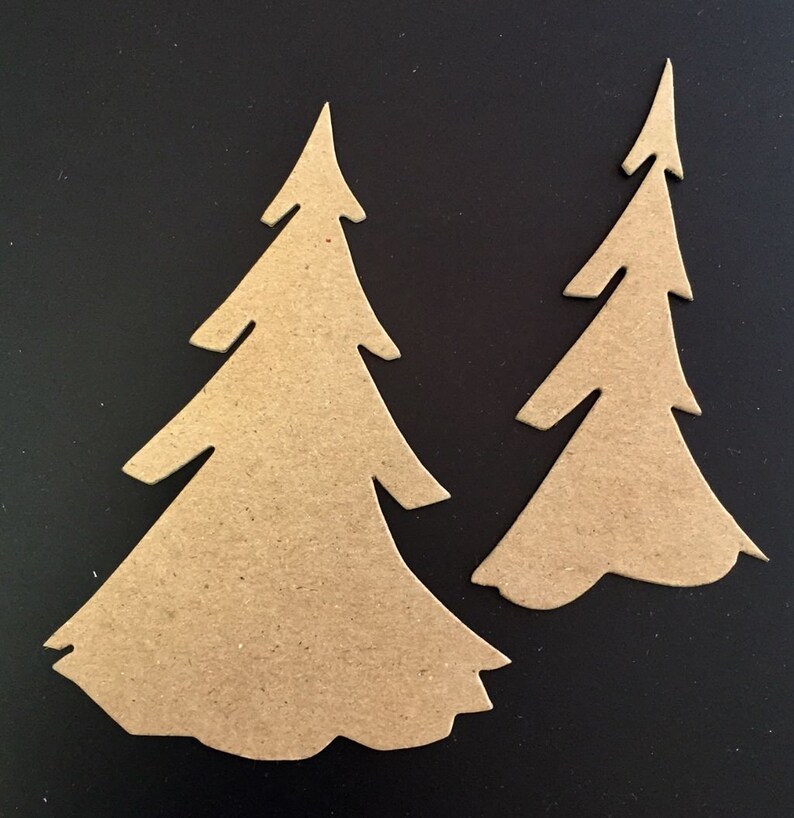 Tim Holtz Die Cuts * Layered Pine * Overlapping Trees for a Fun Design ...