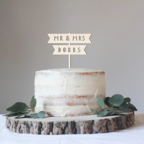 Modern Cake Topper - Etsy