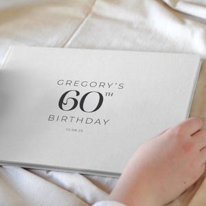 Milestone Birthday Guestbook, Happy 60th Birthday Memory Book for ...