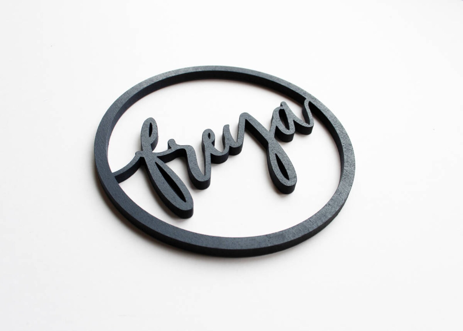 Cursive Name Sign Round Name Sign Cursive Wood Sign Cursive | Etsy