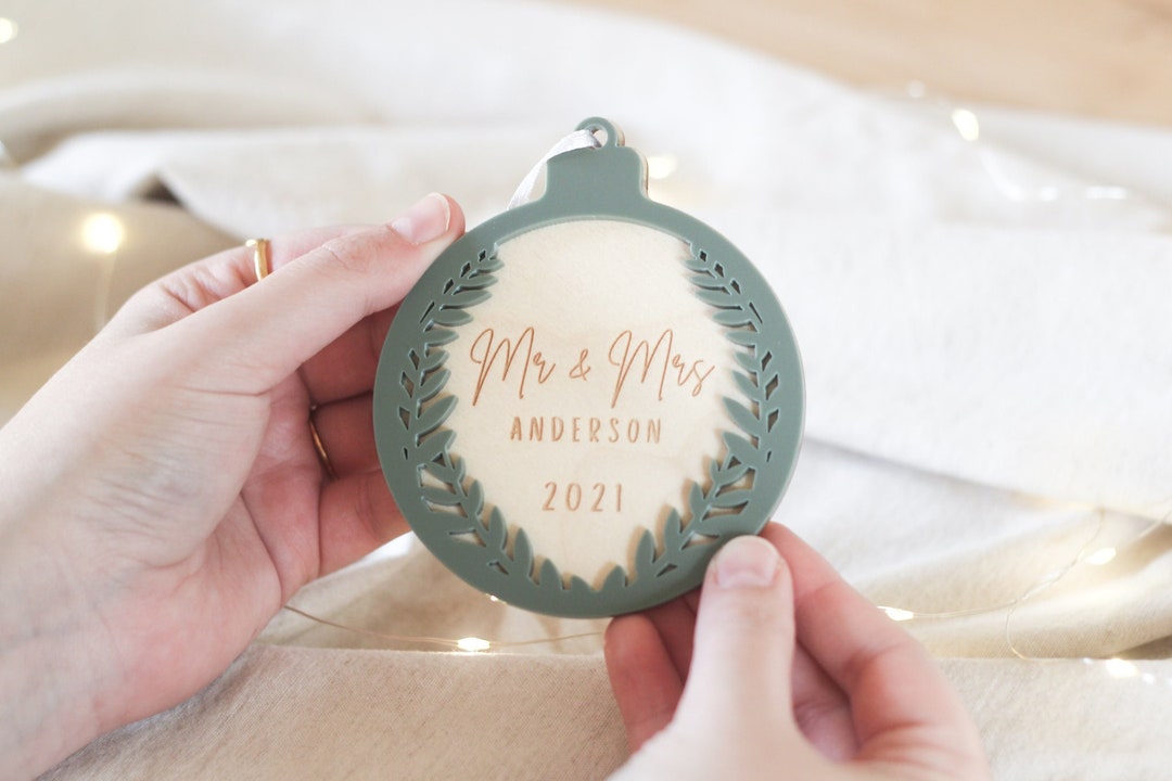 Our First Christmas Personalised Bauble, First Xmas Married, Gift for ...