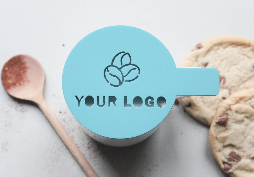 Custom Logo Coffee Stencil: Bakery & Business Decor - Etsy