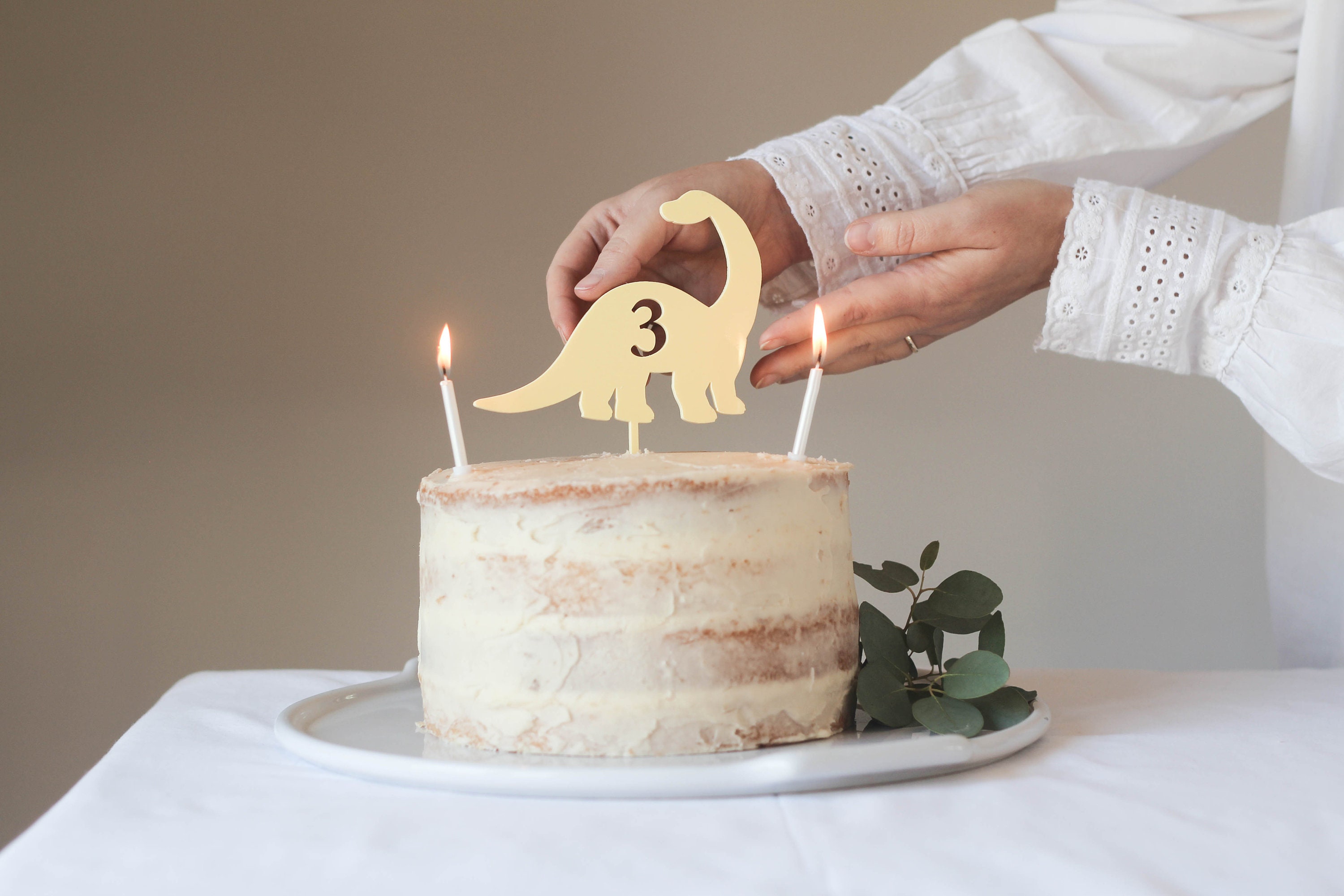 Dinosaur Birthday Cake Topper Brachiosaurus Cake Topper Age | Etsy