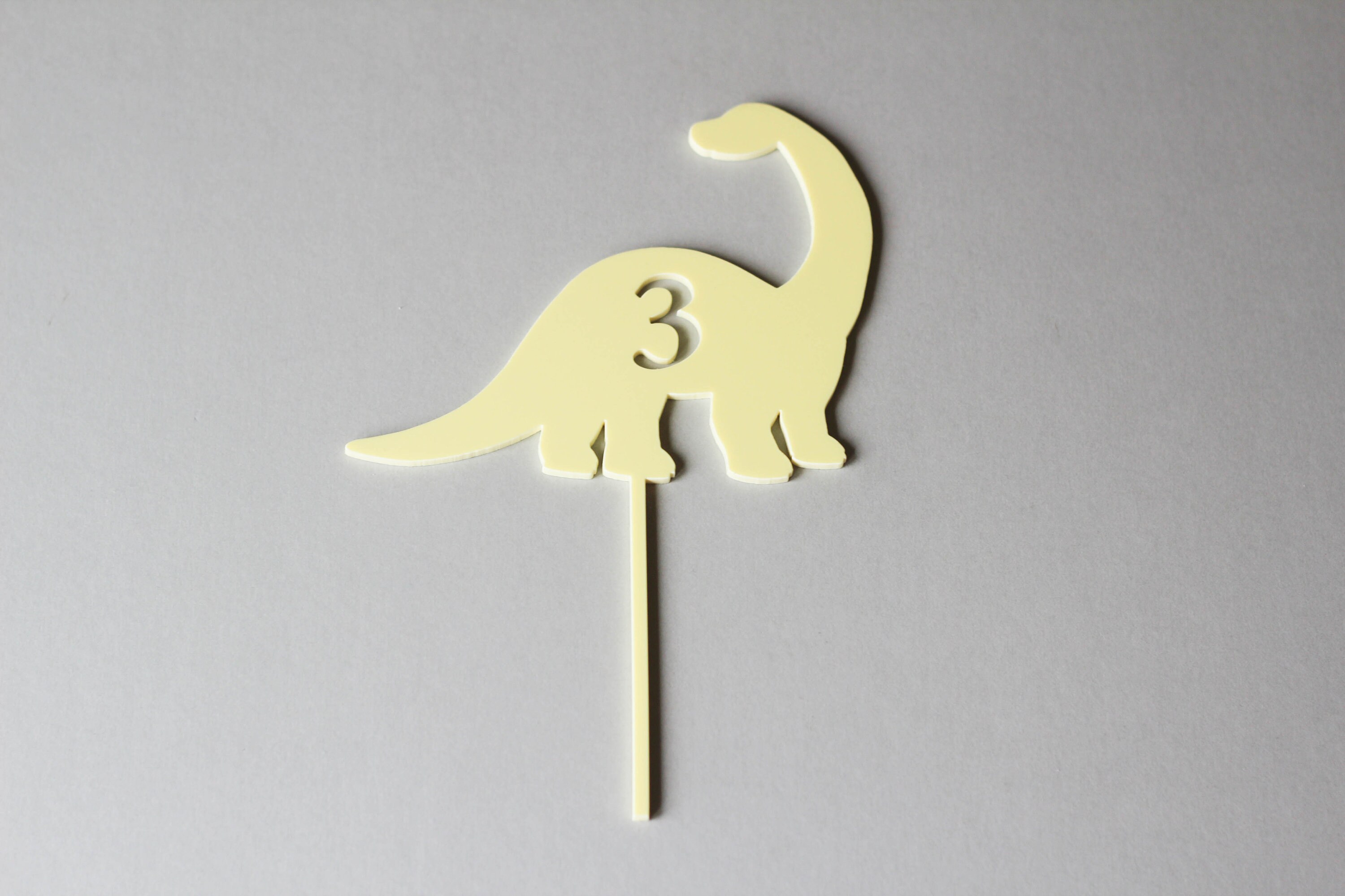 Dinosaur Birthday Cake Topper Brachiosaurus Cake Topper Age | Etsy