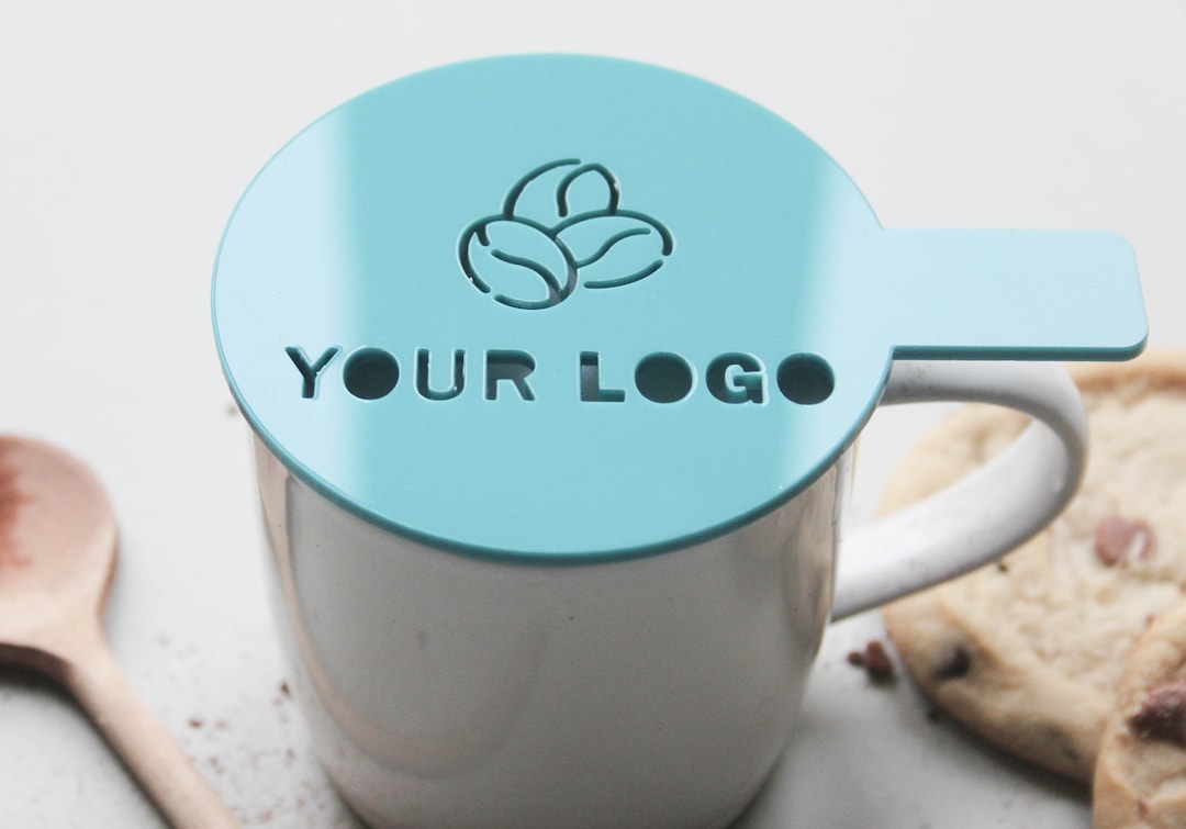 Custom Logo Coffee Stencil: Bakery & Business Decor - Etsy