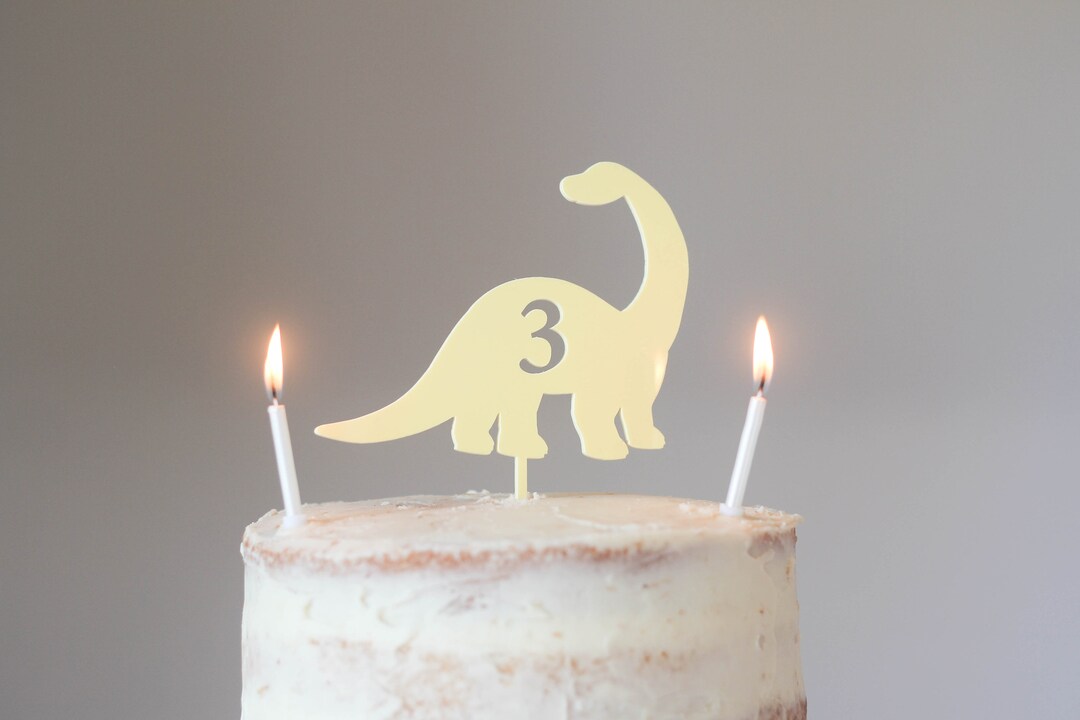 Dinosaur Birthday Cake Topper Brachiosaurus Cake Topper Age - Etsy