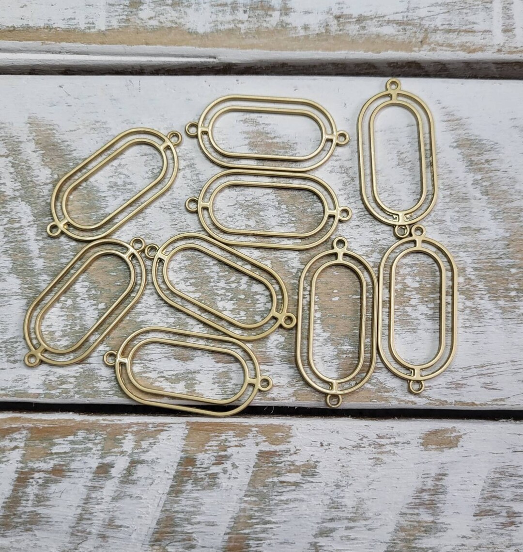 Matte Gold Oval Link Connector Metal 35mm Jewellery Making Findings ...