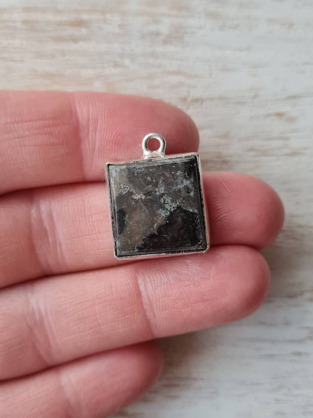 Rectangle Jasper Pendant 15mm X 16mm Gemstone Jewellery - Etsy New Zealand
