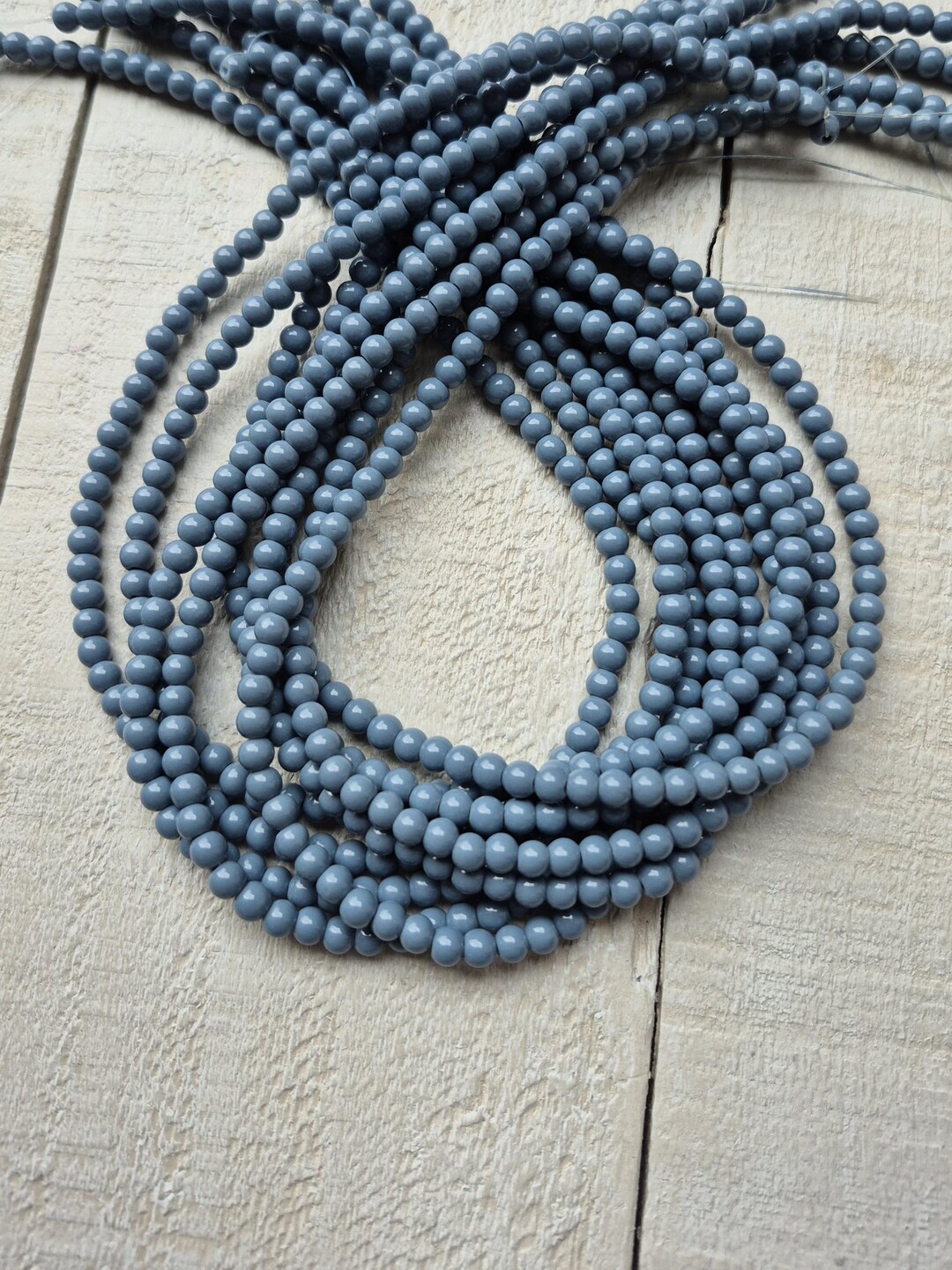 4mm Marine Blue Glass Beads 16" Strand Jewellery Making Crafts Findings ...