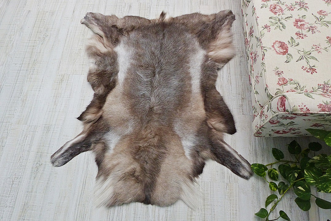 Christmas Home Decor Style Natural Caribou Reindeer Throw Rug ...