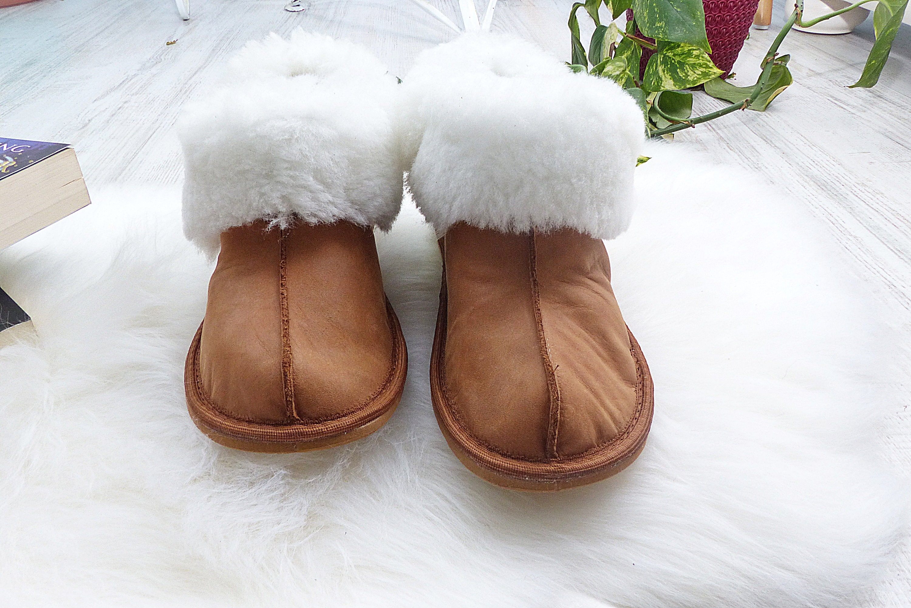 Built up Wool Slippers Ankle-high Slippers for Her Warm Wool - Etsy