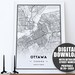 Ottawa Poster Ottawa Map Wall Art Map of Ottawa Ottawa City - Etsy