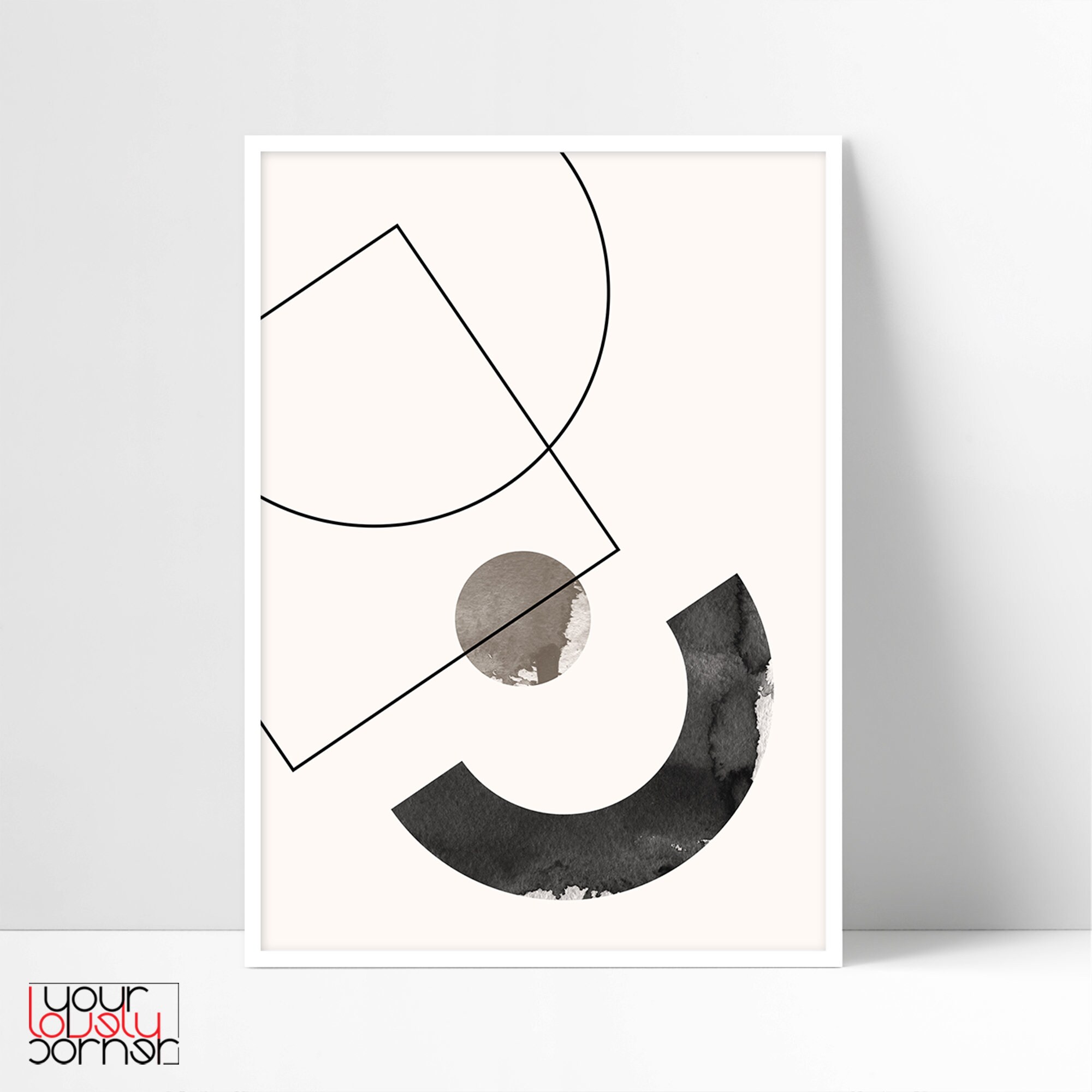 Printable Geometric Gallery Wall Art Abstract Print Set of 3 - Etsy