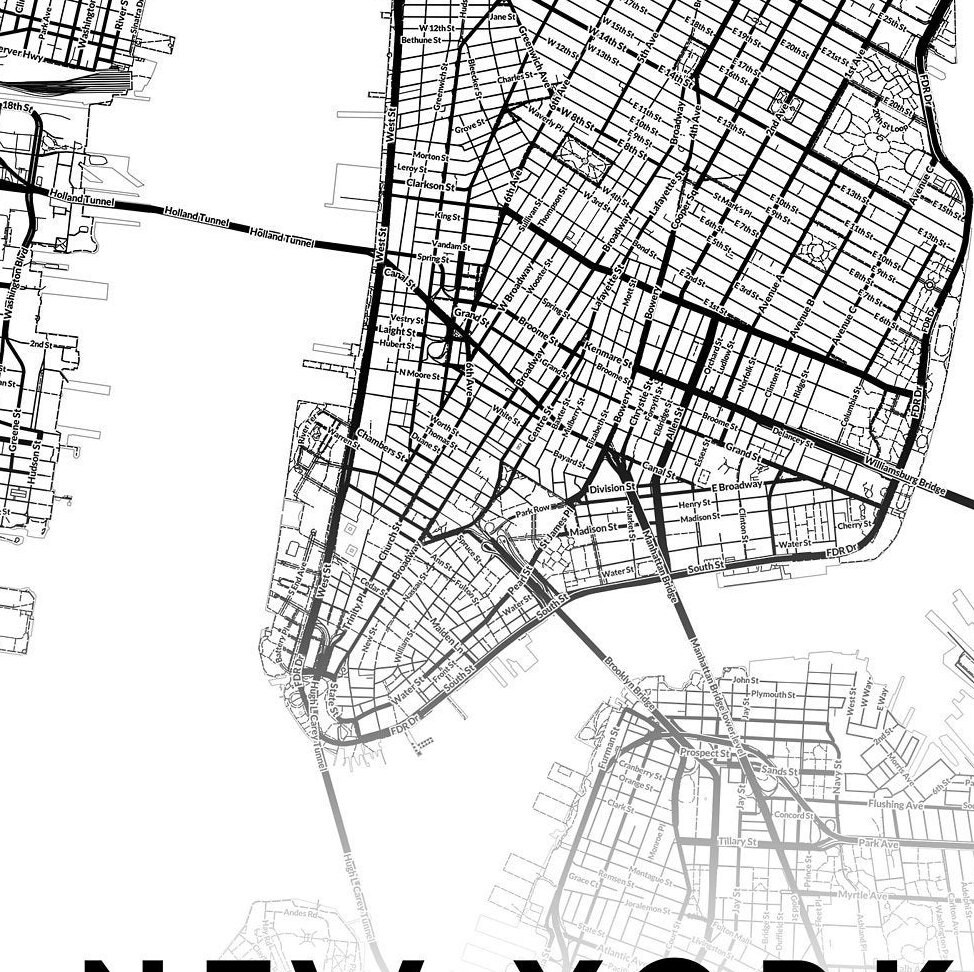 Custom City Map Print Custom Map Gift Custom Map Print | Etsy