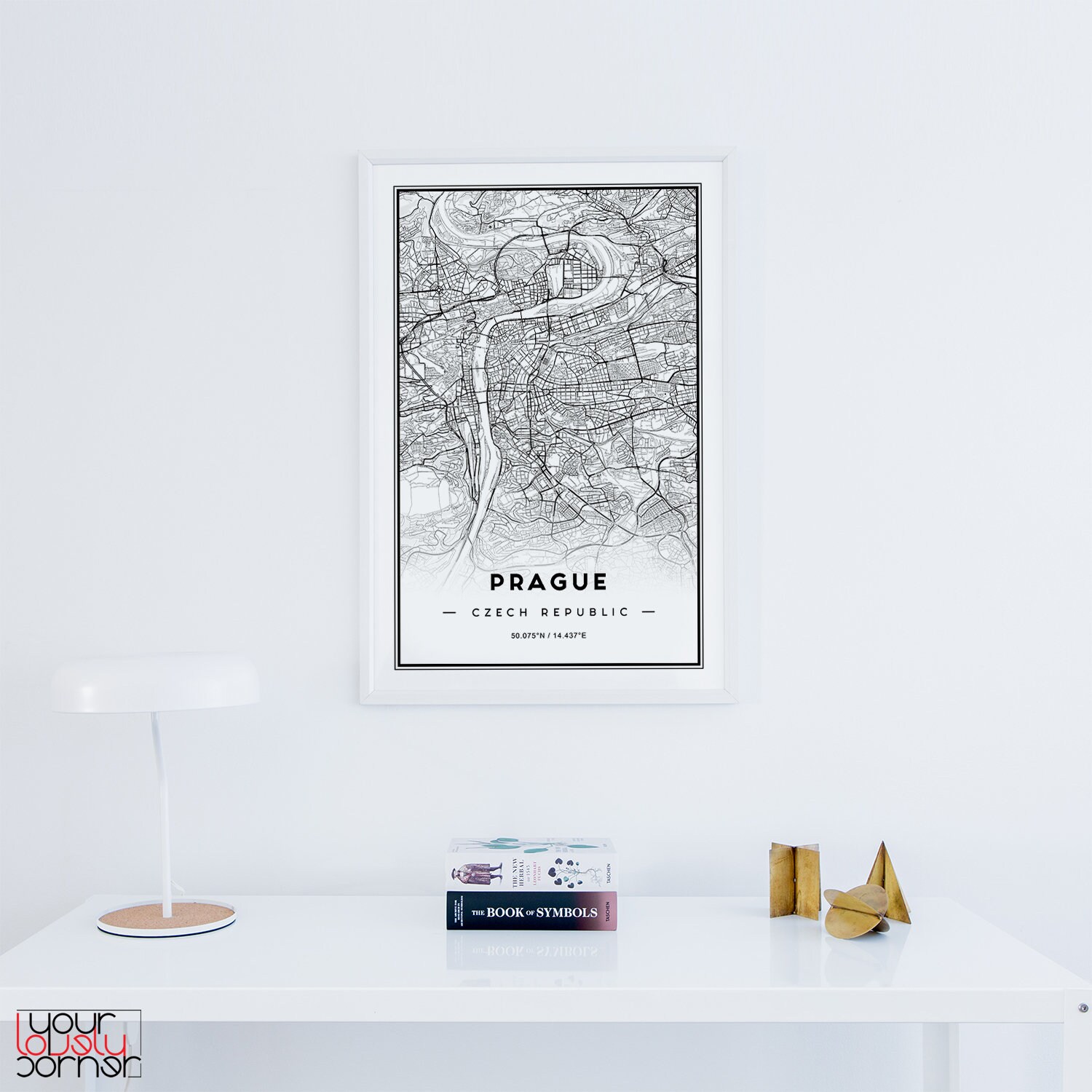 Prague Map Print Prague Map Gift Prague Map Poster - Etsy