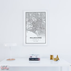 Melbourne Map Print Melbourne Map Gift Melbourne Map Art - Etsy