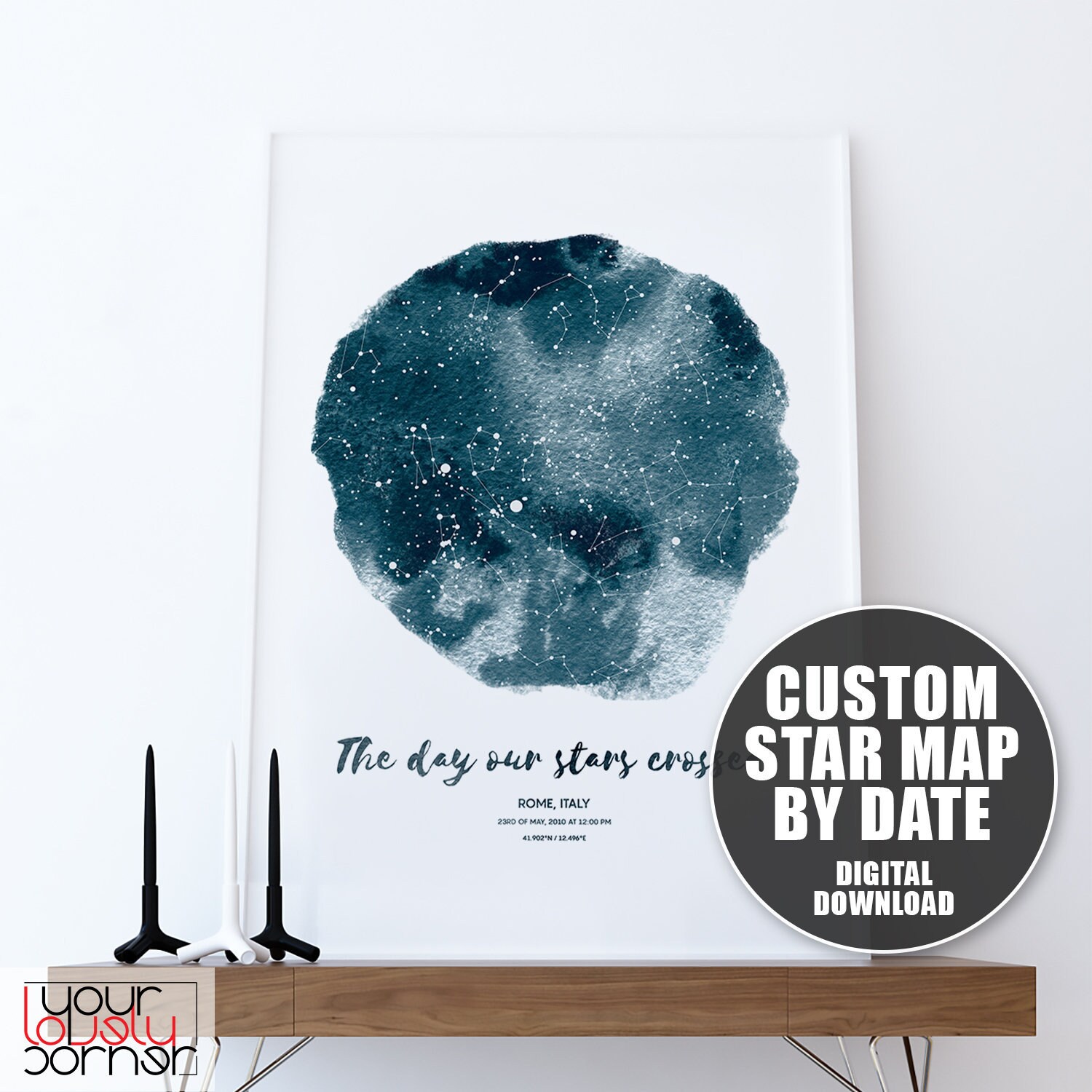 The Night We Met Star Map Digital, Star Map by Date, Personalized Gift ...