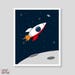Rocket Ship Print. Outer Space Print. Nursery Set of 2 - Etsy
