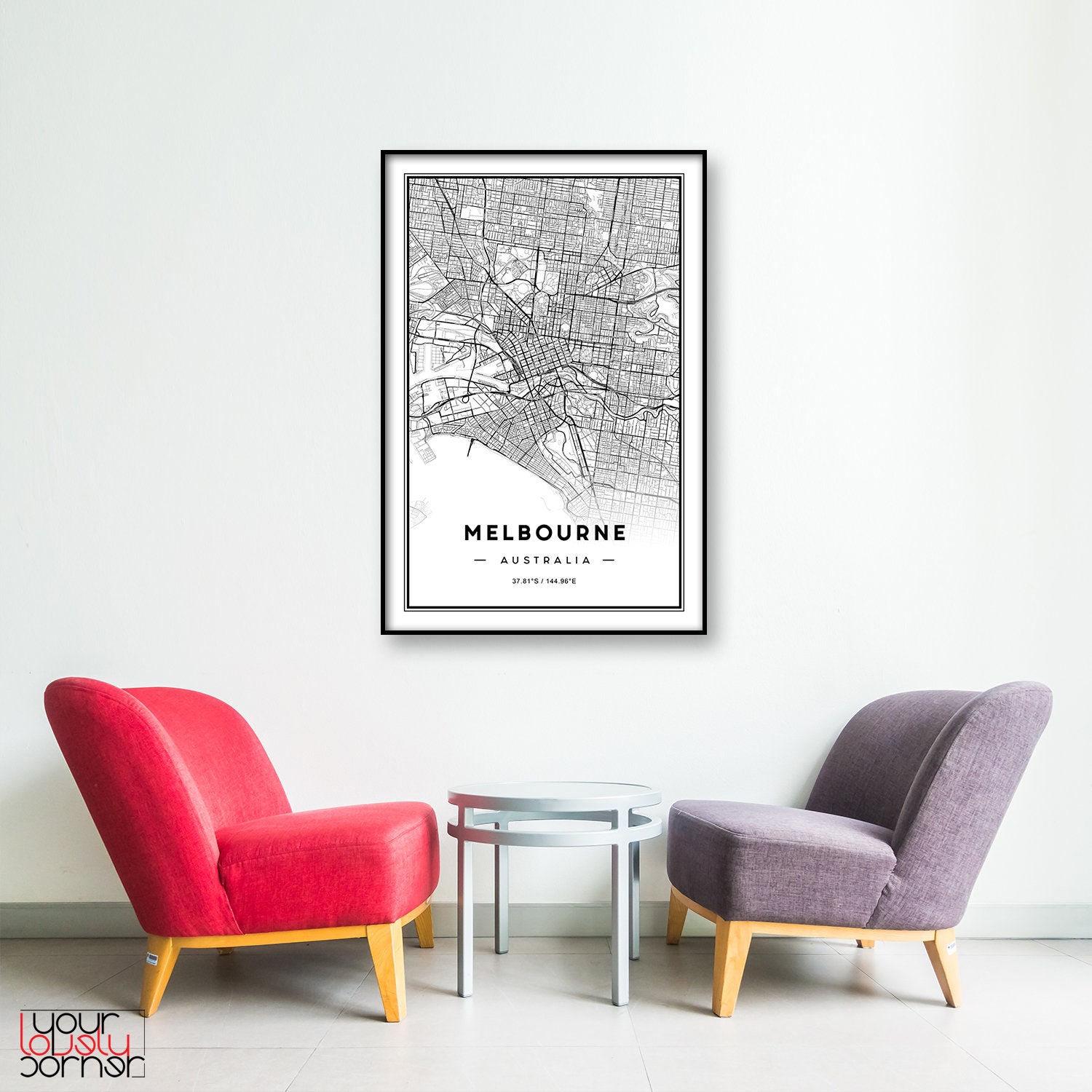 Melbourne Map Print Melbourne Map Gift Melbourne Map Art - Etsy