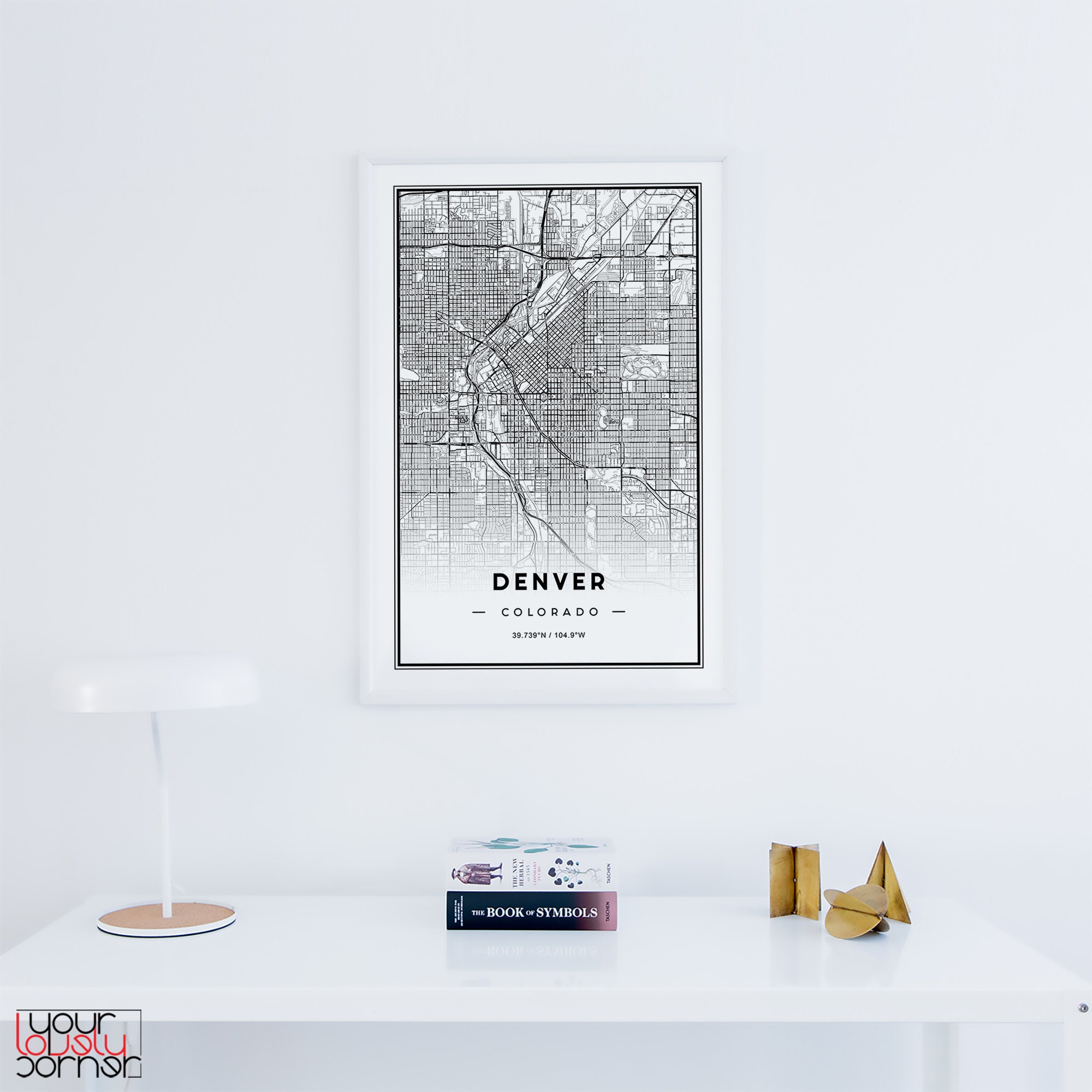 Denver Map Print Denver Map Gift Denver City Map Print | Etsy