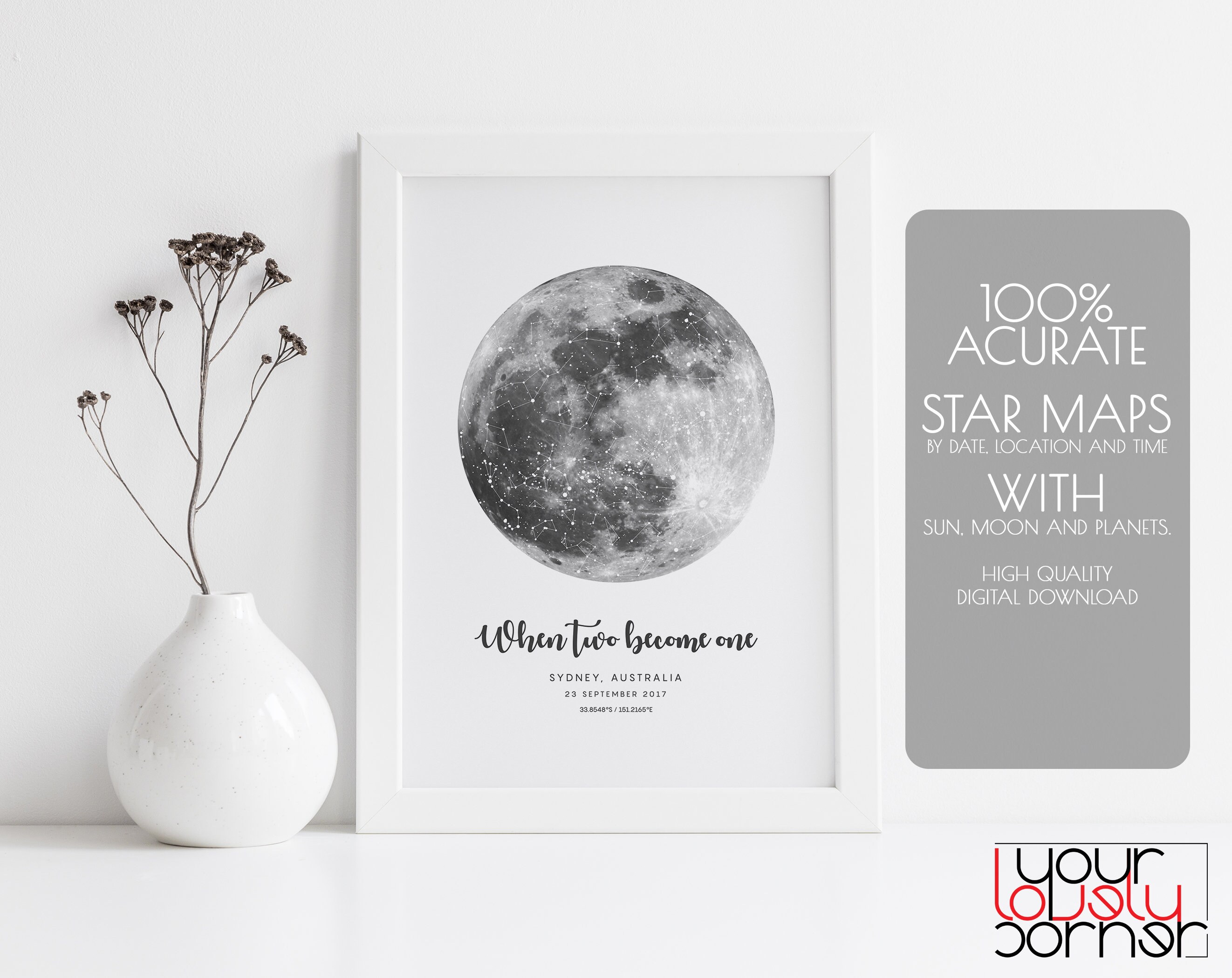 Celestial Star Map | Where We Met Constellation Map | the Night We Met ...