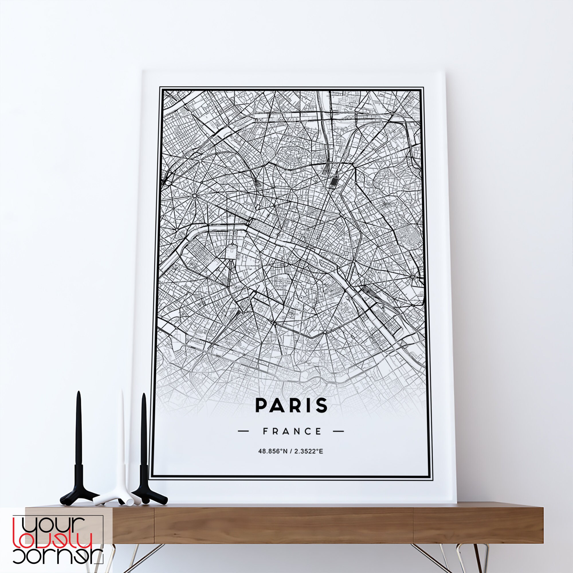 Paris Print Set Paris Poster Set of 3 Prints Paris Wall - Etsy