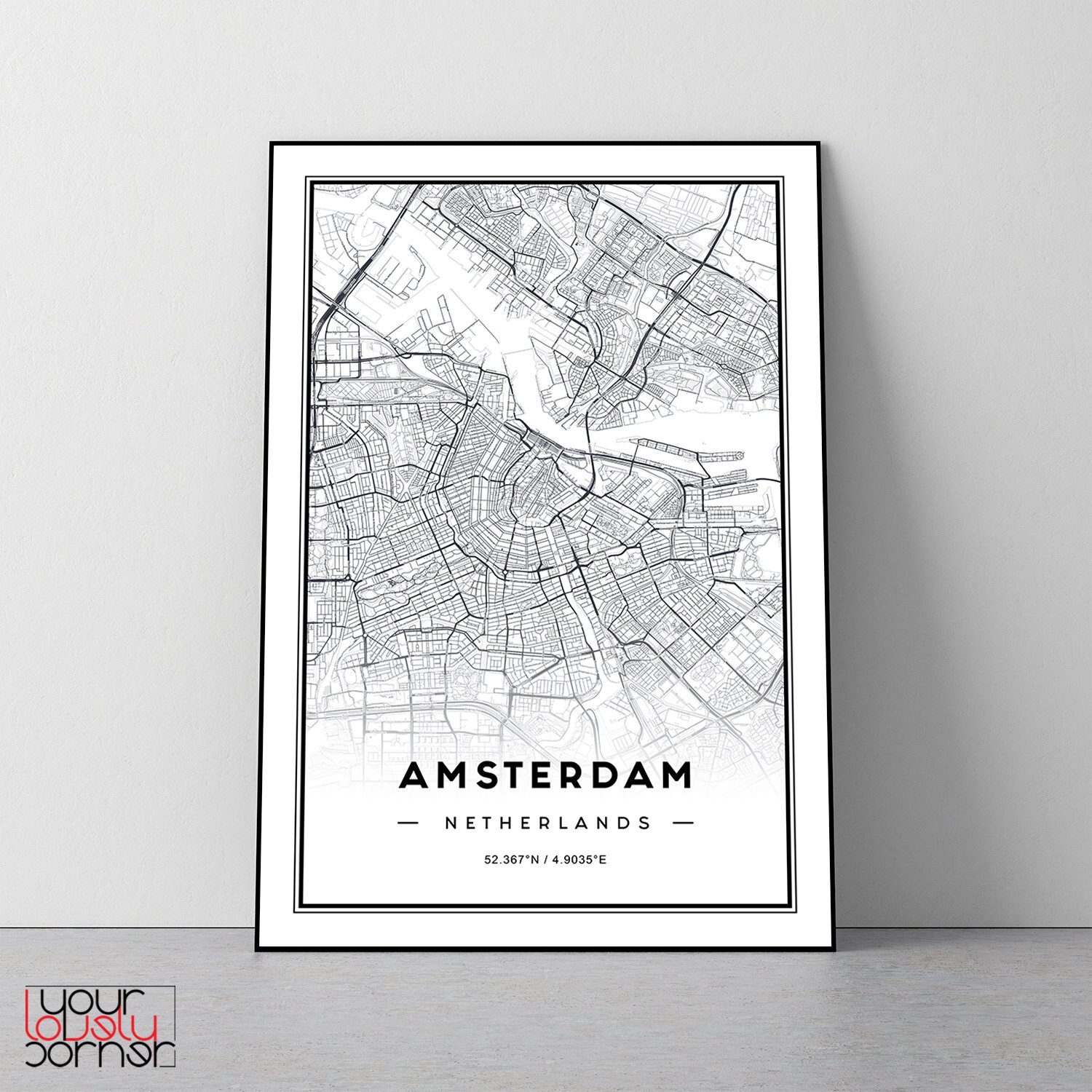 Custom City Map Print Custom Map Gift Custom Map Print | Etsy