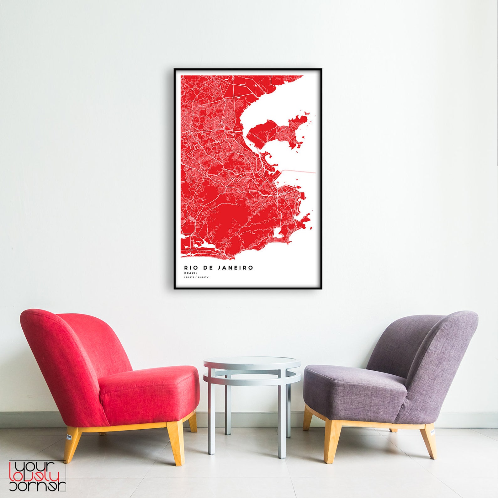 Personalized Any City Printable Custom Map, Any Color Custom Map Print ...