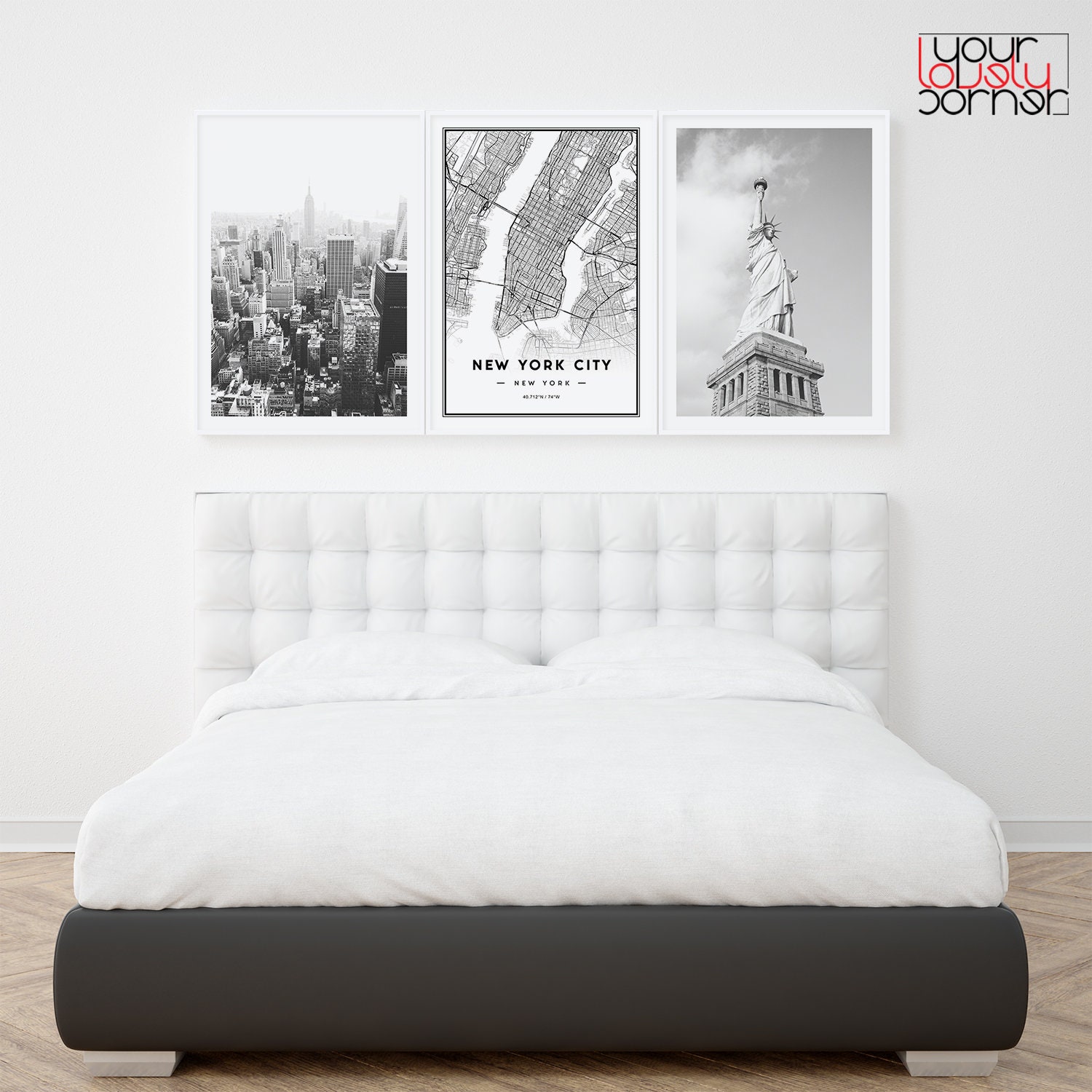 New York Poster Set of 3 Prints New York Wall Art Manhattan | Etsy
