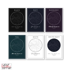 Night Sky by Date | Star Map Digital Print | Night Sky Print ...