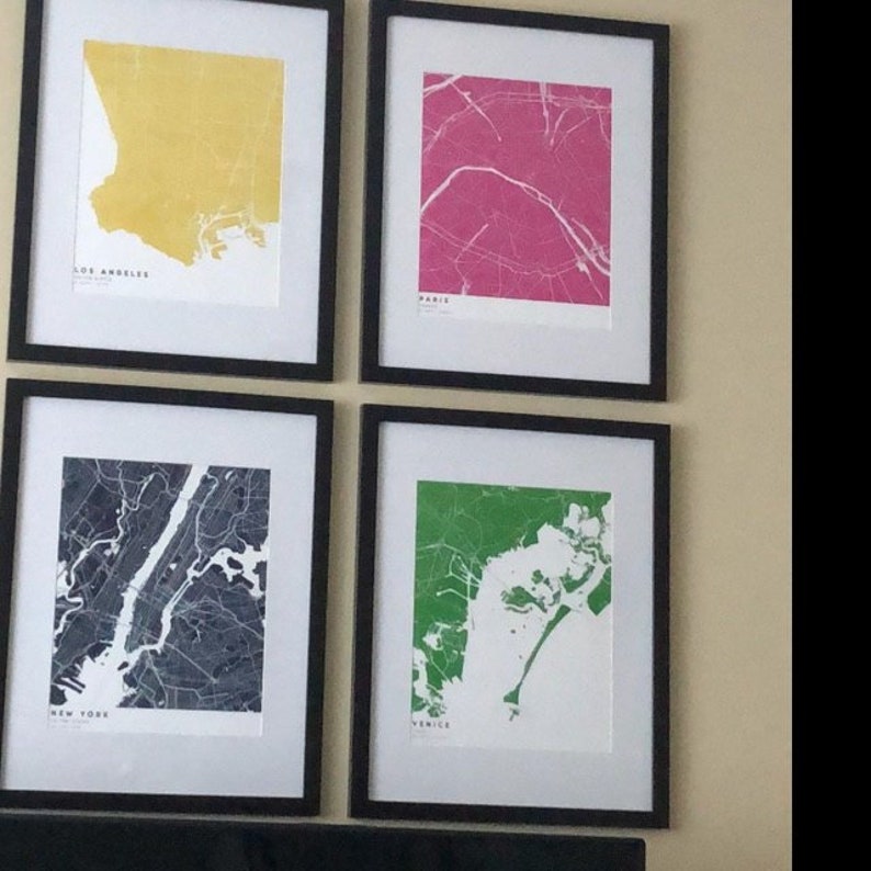 Personalized Map Custom City Map Custom Map Gift Custom Map - Etsy