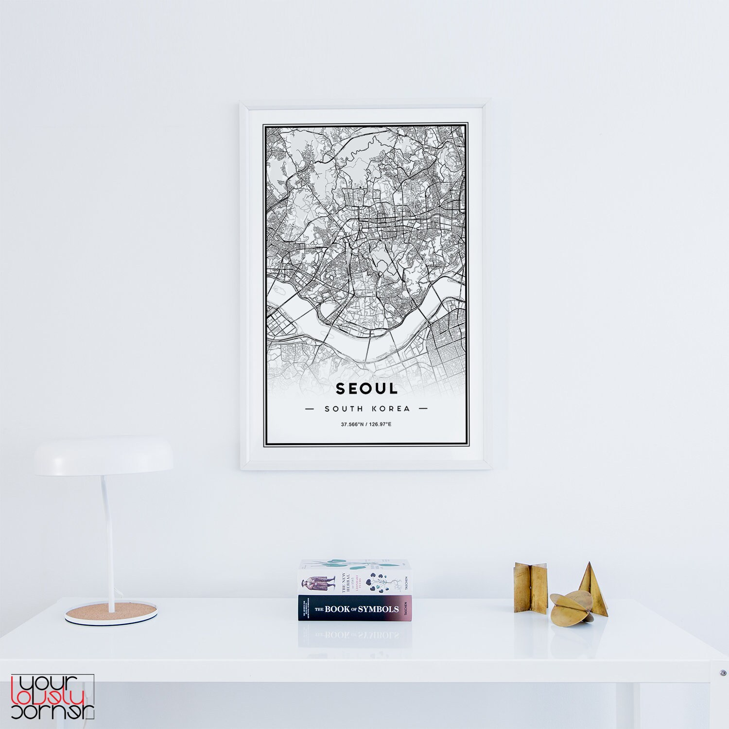 Seoul Map Print Seoul Maps Art Printable Map of Seoul Wall | Etsy