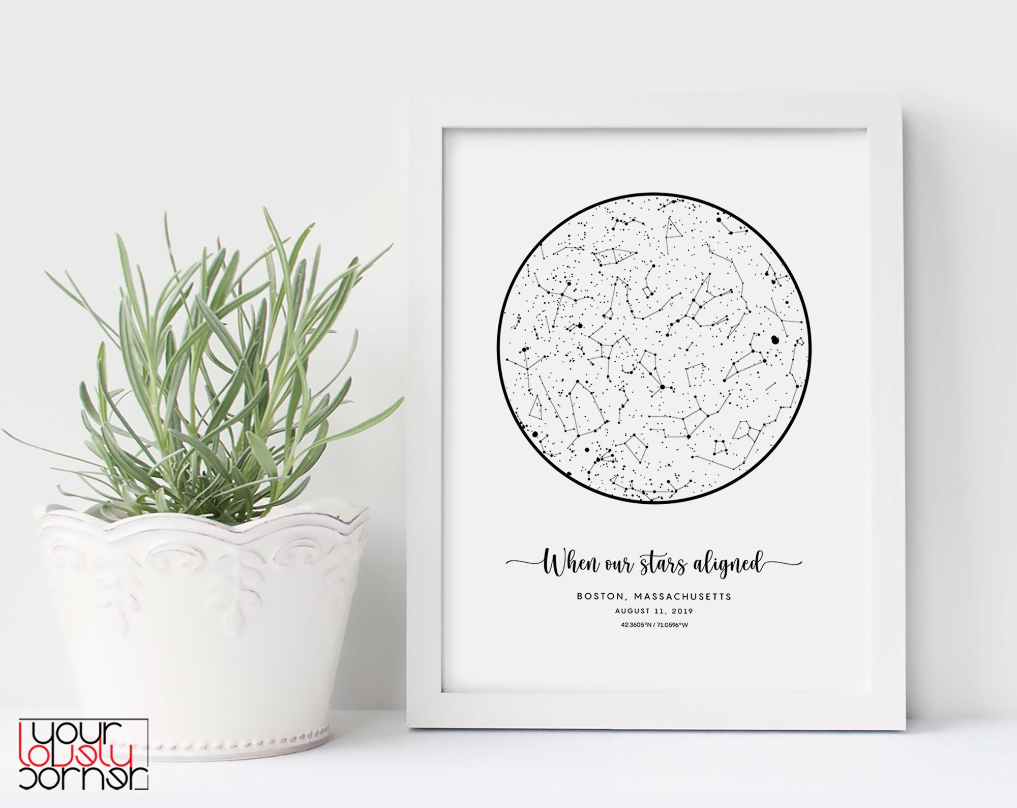 Star Map Poster Digital Constellation Map Print Star Chart | Etsy