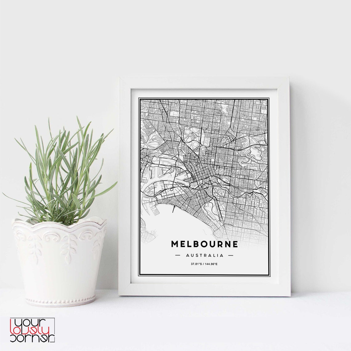 Melbourne Map Print Melbourne Map Gift Melbourne Map Art - Etsy