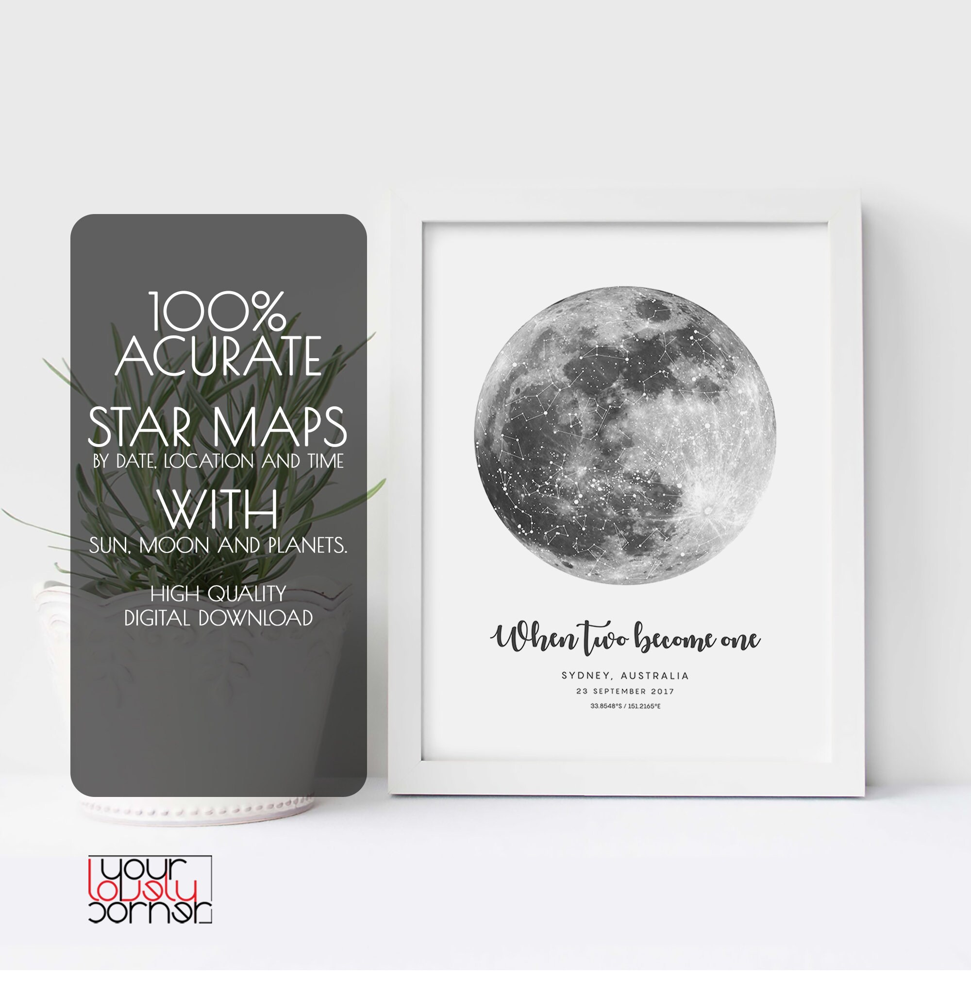 Celestial Star Map | Where We Met Constellation Map | the Night We Met ...