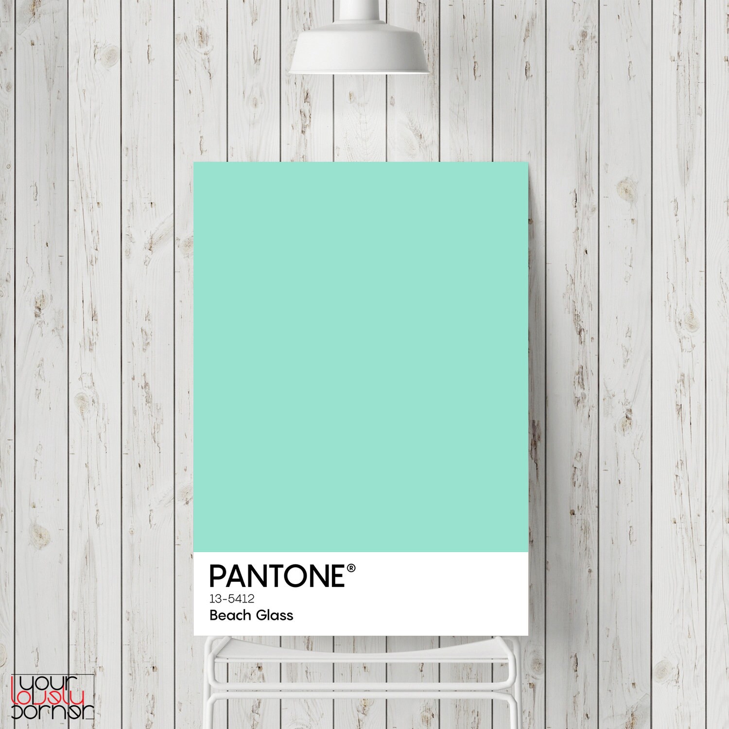 Pantone wall print Pantone modern art Pantone Beach Glass | Etsy