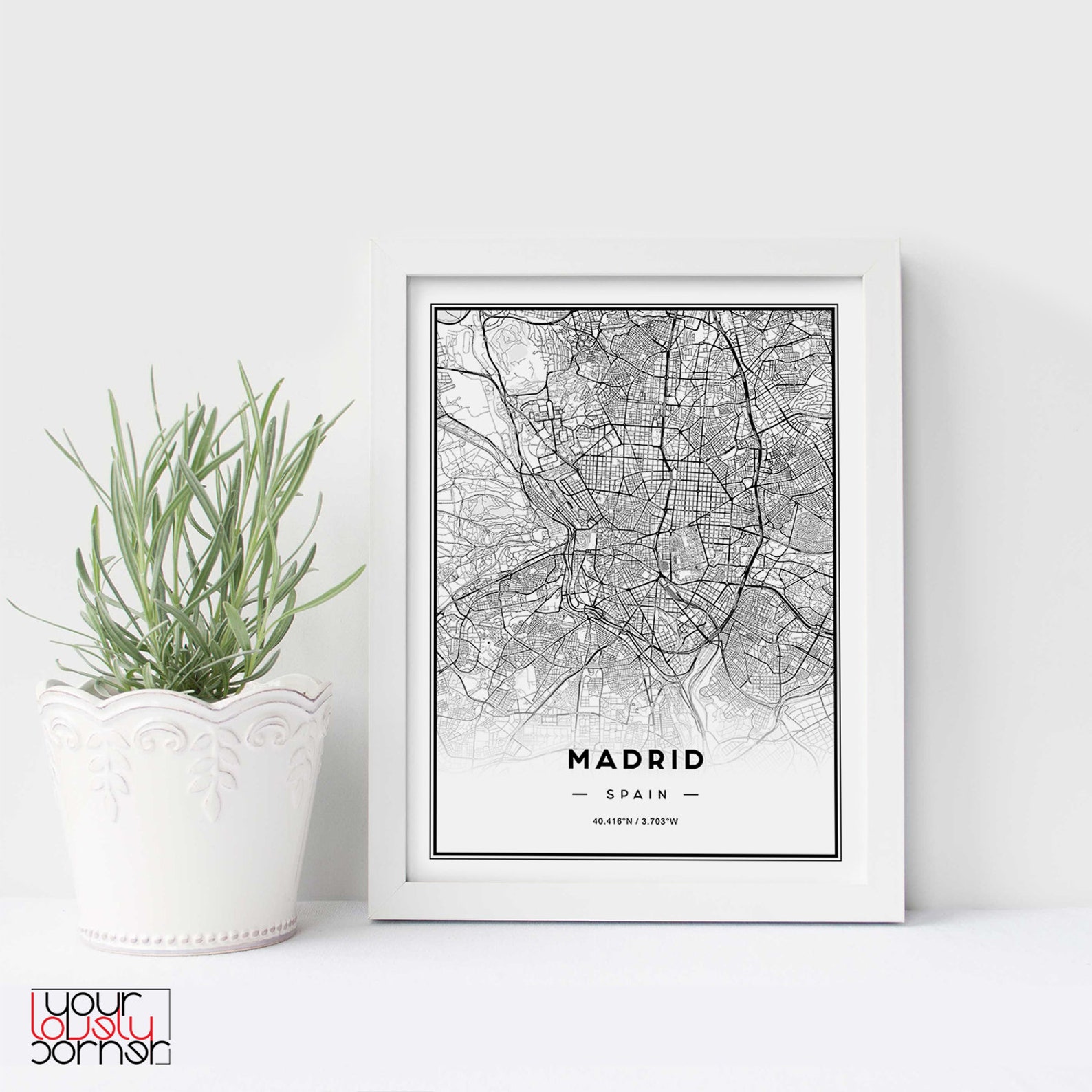 Madrid Map Print Printable Map of Madrid Madrid City Map - Etsy