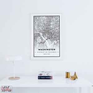 Washington DC Map Print, Washington Map Poster, Printable Map of ...