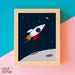 Rocket Ship Print. Outer Space Print. Nursery Set of 2 - Etsy