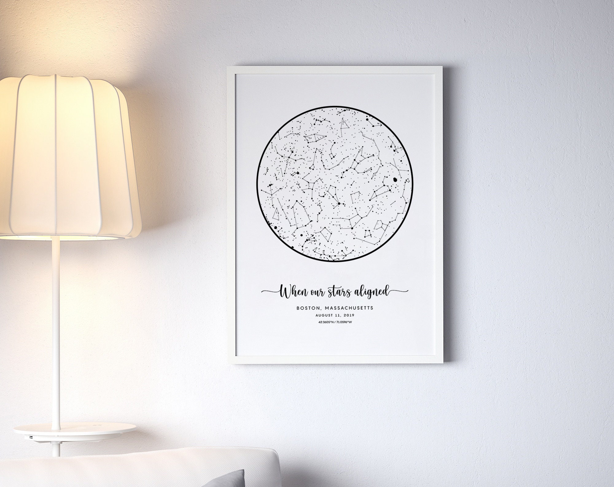Star Map Poster Digital Constellation Map Print Star Chart | Etsy