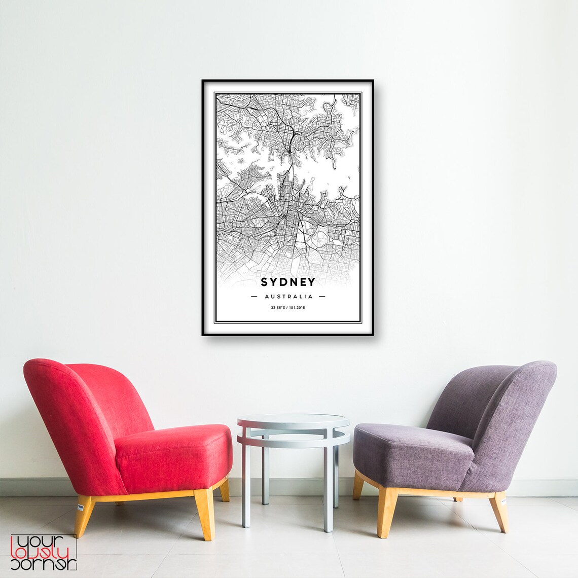 Sydney Map Print Sydney City Map Wall Art Printable Map of - Etsy
