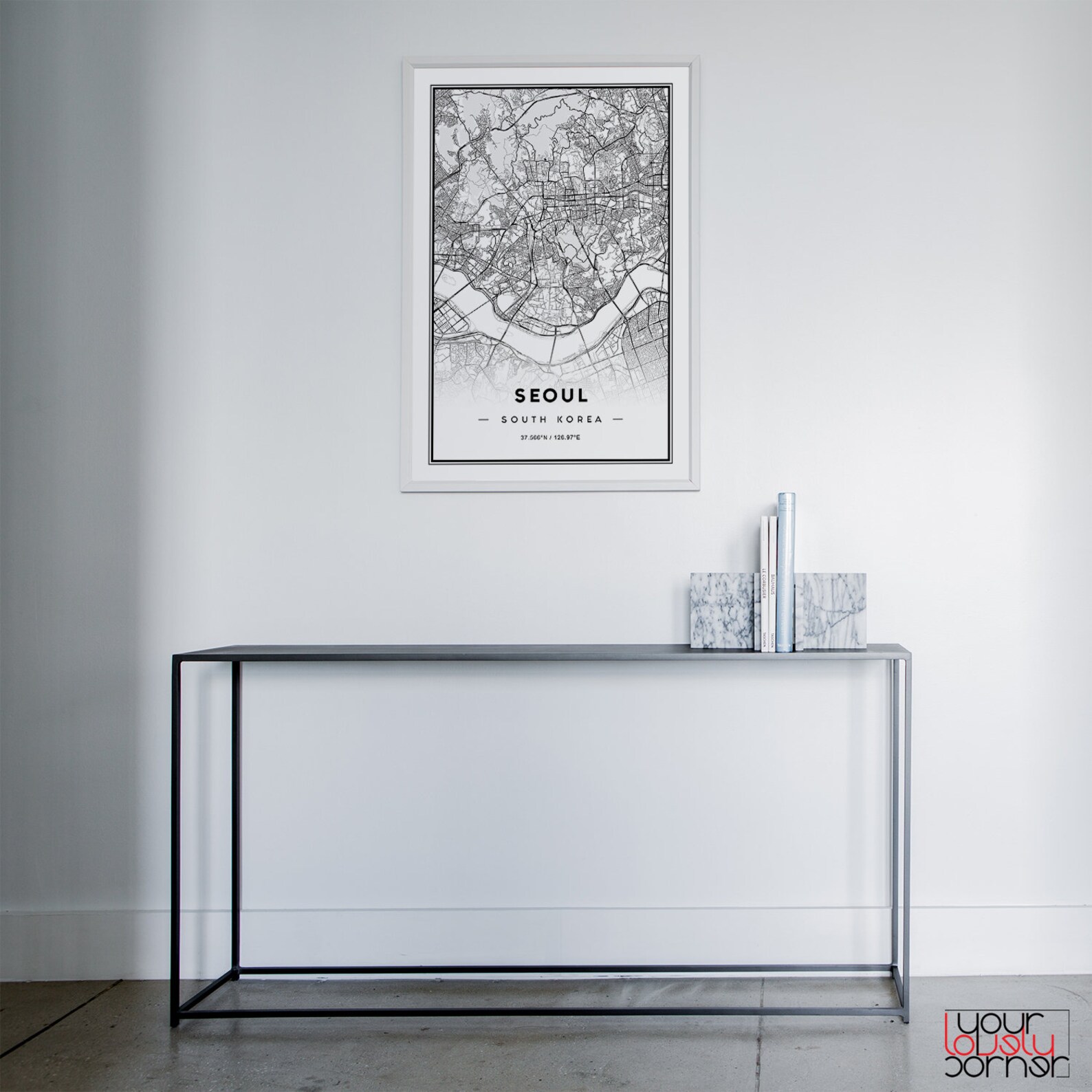 Seoul Map Print Seoul Maps Art Printable Map of Seoul Wall | Etsy