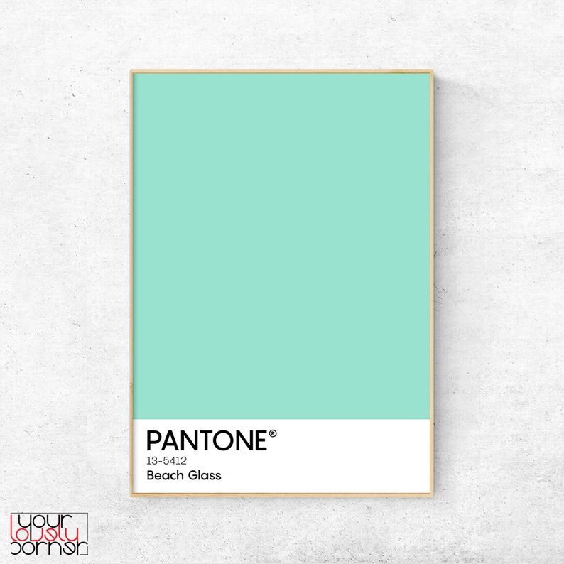 Pantone wall print Pantone modern art Pantone Beach Glass | Etsy
