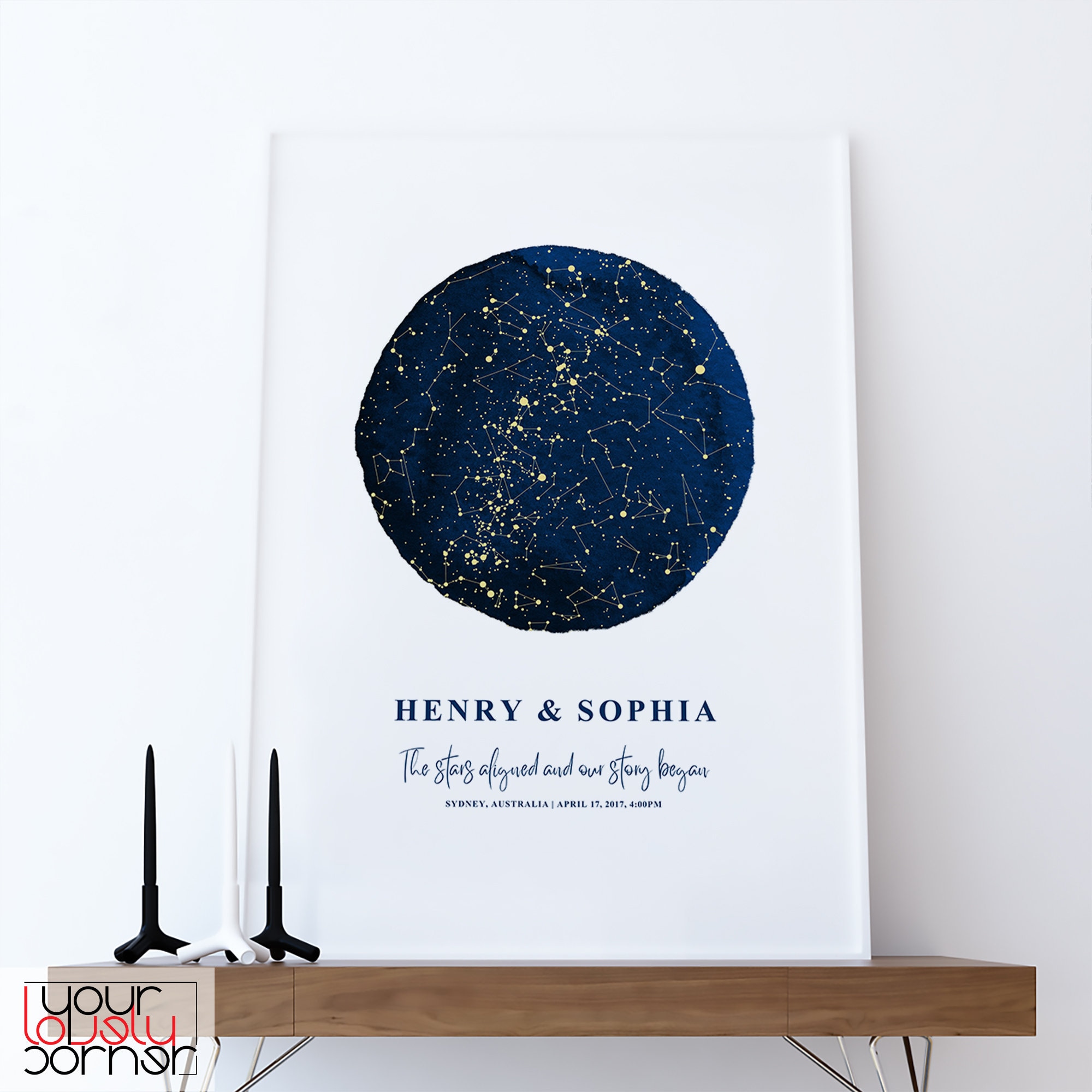 Night Sky Map Print Anniversary Star Map by Date Special - Etsy
