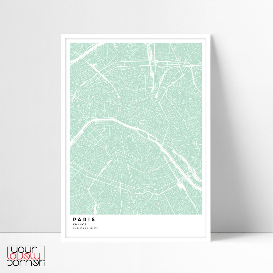 Personalized Any City Printable Custom Map Any Color Custom | Etsy