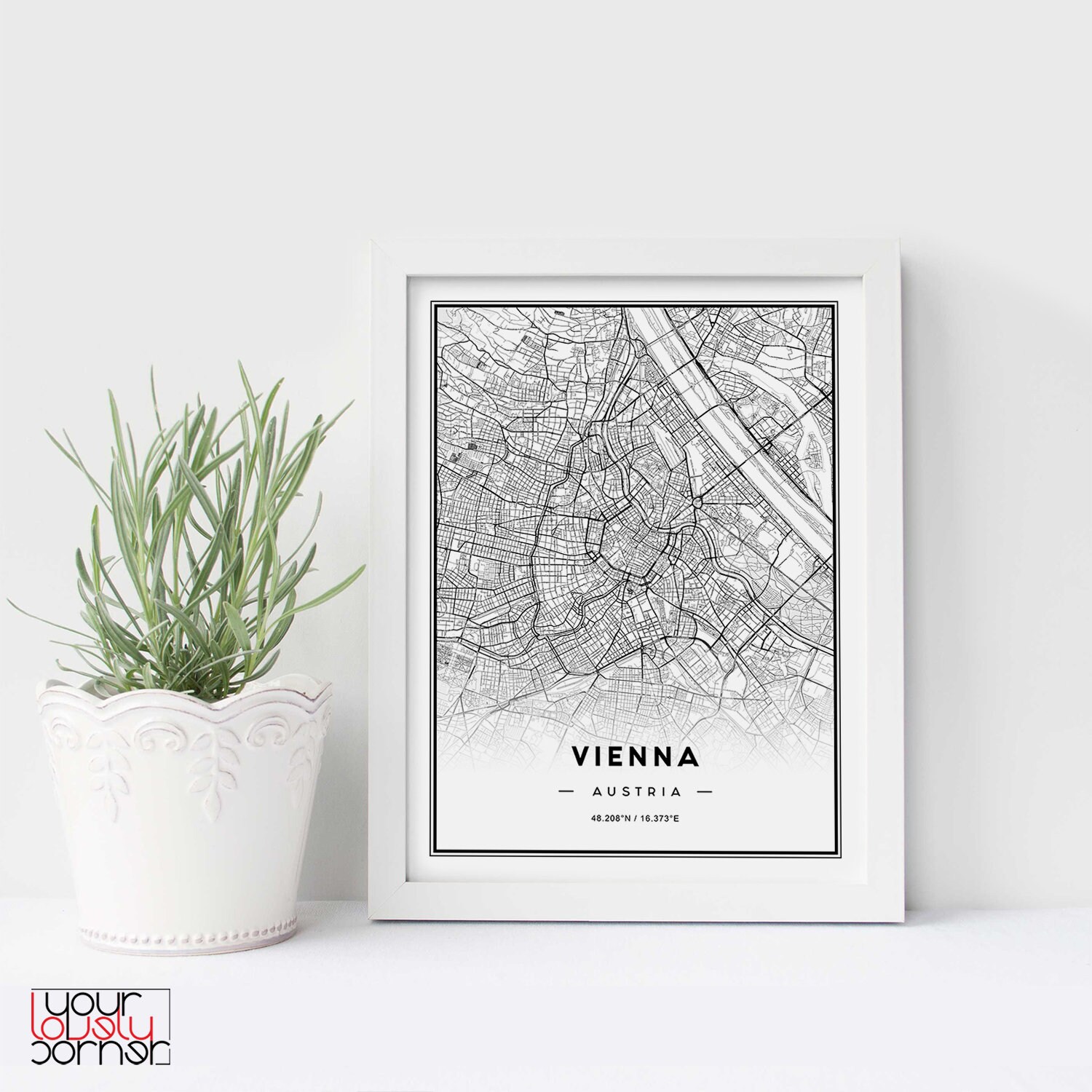 Vienna Map Print Vienna Map Gift Vienna City Map Wall Art | Etsy