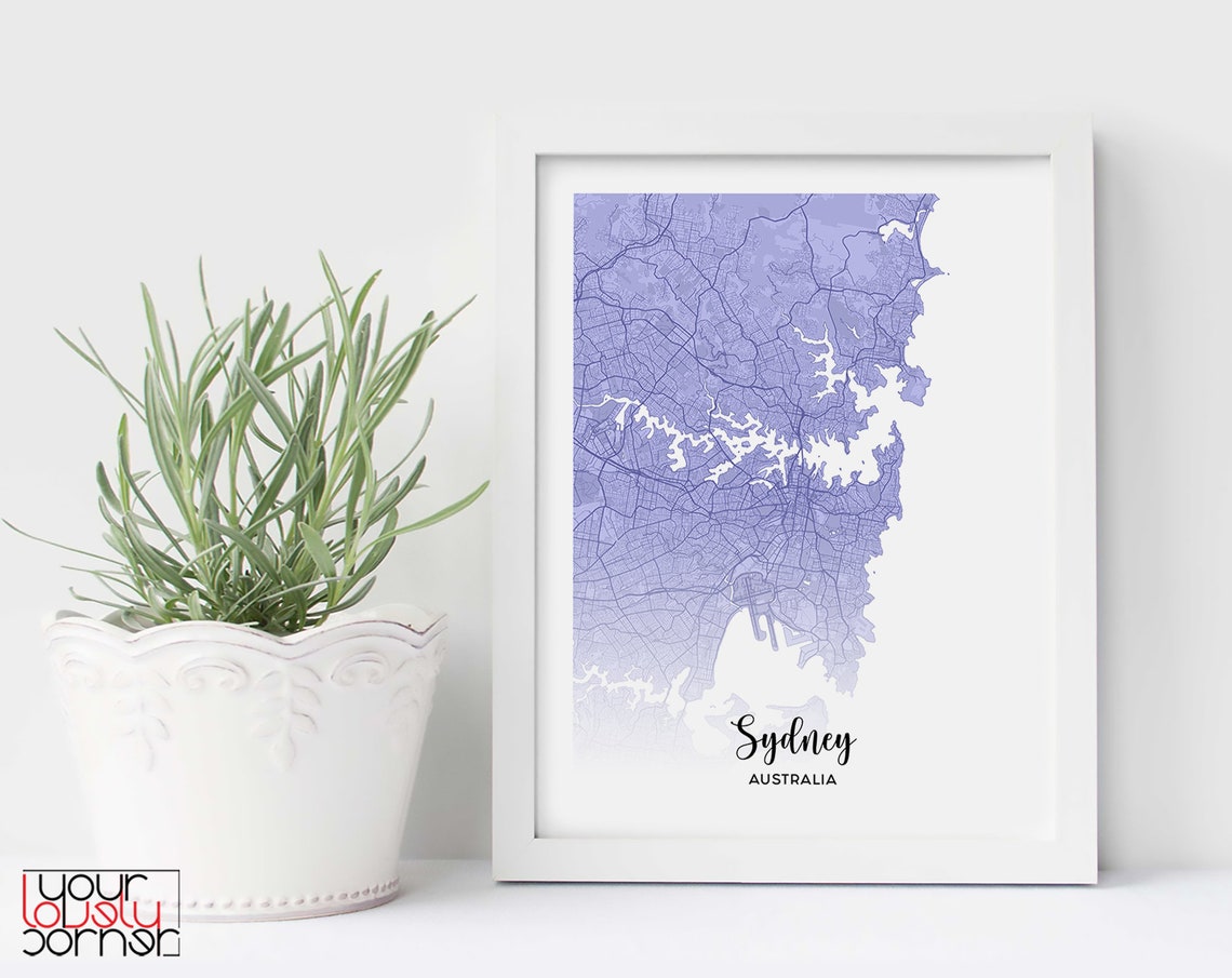 Custom City Map Wall Art Personalized Map DIGITAL PRINT | Etsy