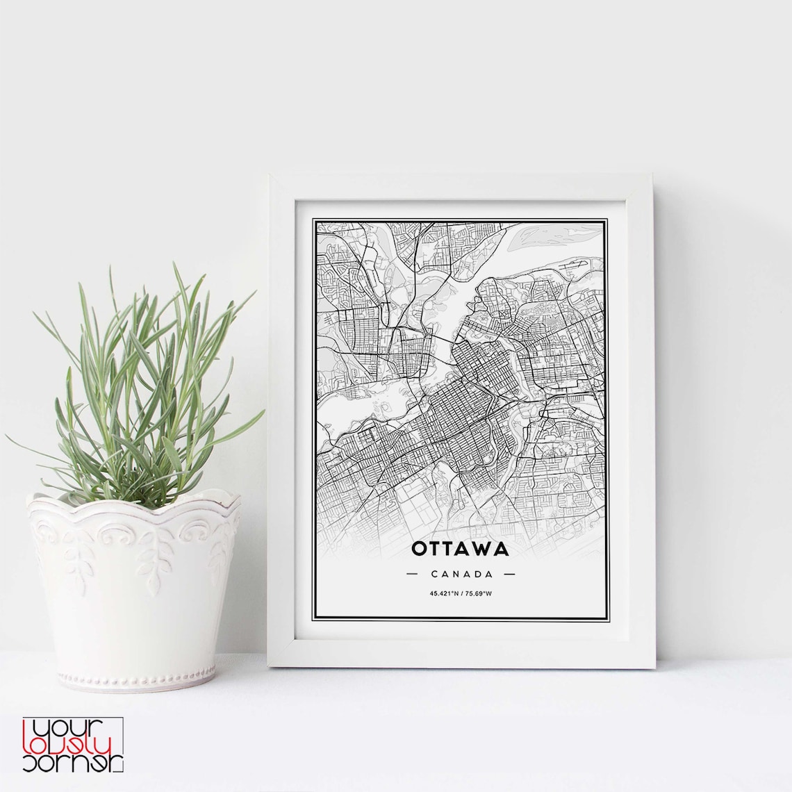 Ottawa Poster Ottawa Map Wall Art Map of Ottawa Ottawa City - Etsy
