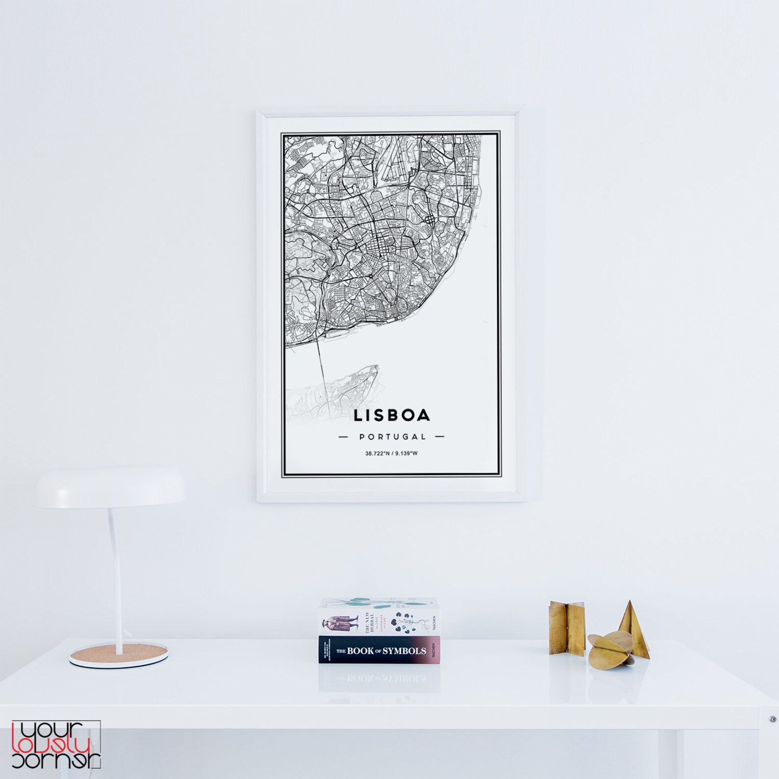 Lisbon Map Print Lisbon Map Wall Art Printable Map Of | Etsy